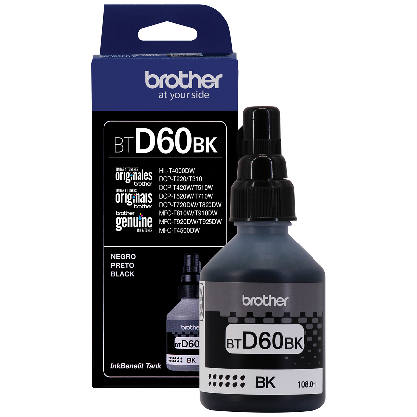 BTD60BK | Botella de tinta negra de ultra alto rendimiento | Brother ...